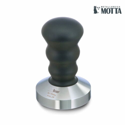 Tamper 58 mm 9BAR con base plana en acero y asa negra - ITALGLO S.R.L.